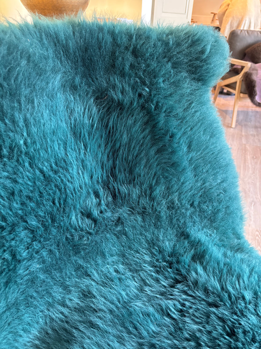 Spruce Sheepskin | Blue Sheepskin Rug by Society House